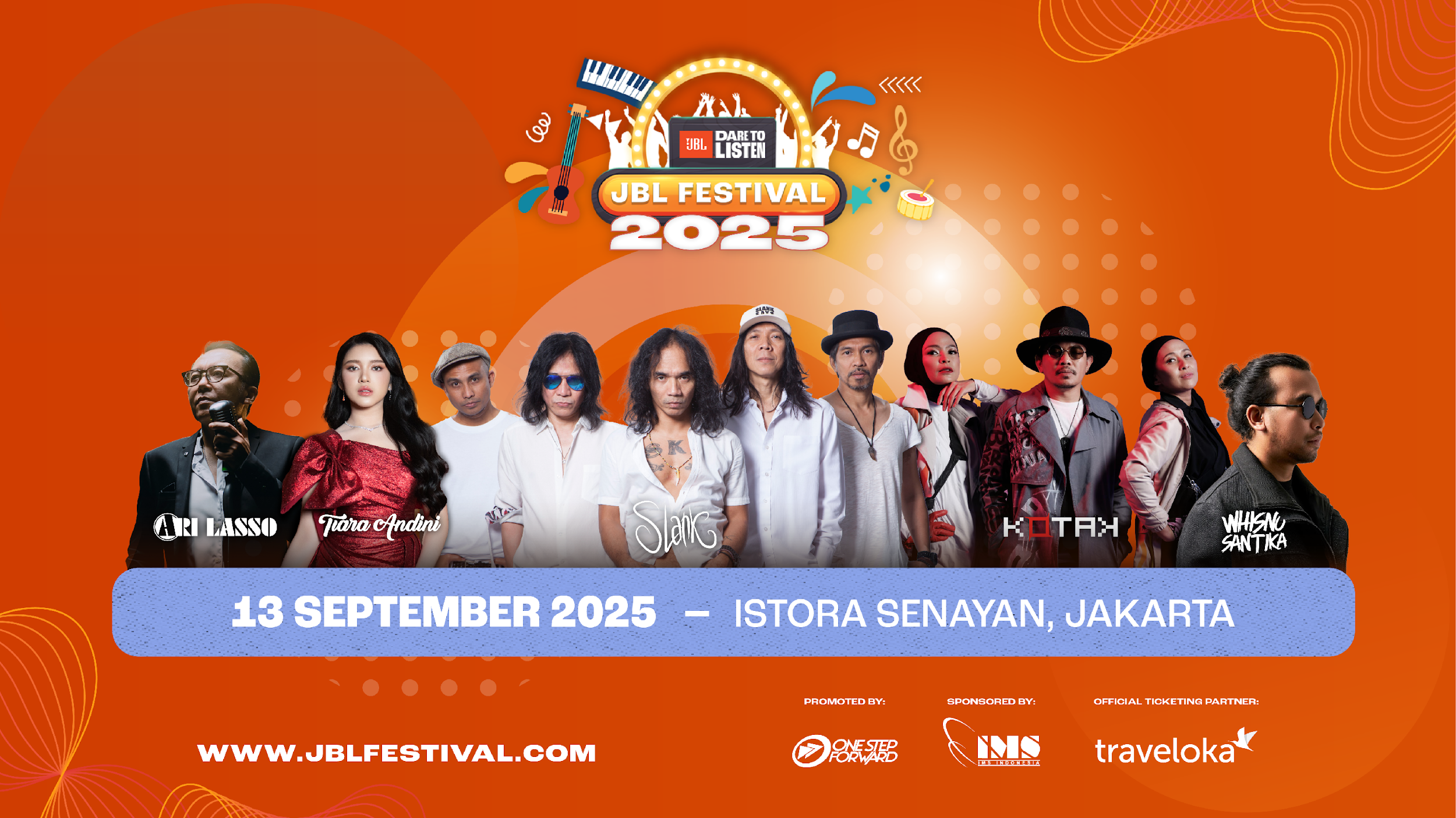 JBL Festival 2025 Hadirkan Slank, Ari Lasso, dan Tiara Andini